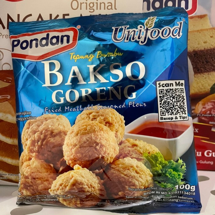 Jual Pondan Unifood Tepung Bakso Goreng Sachet 100gr | Shopee Indonesia