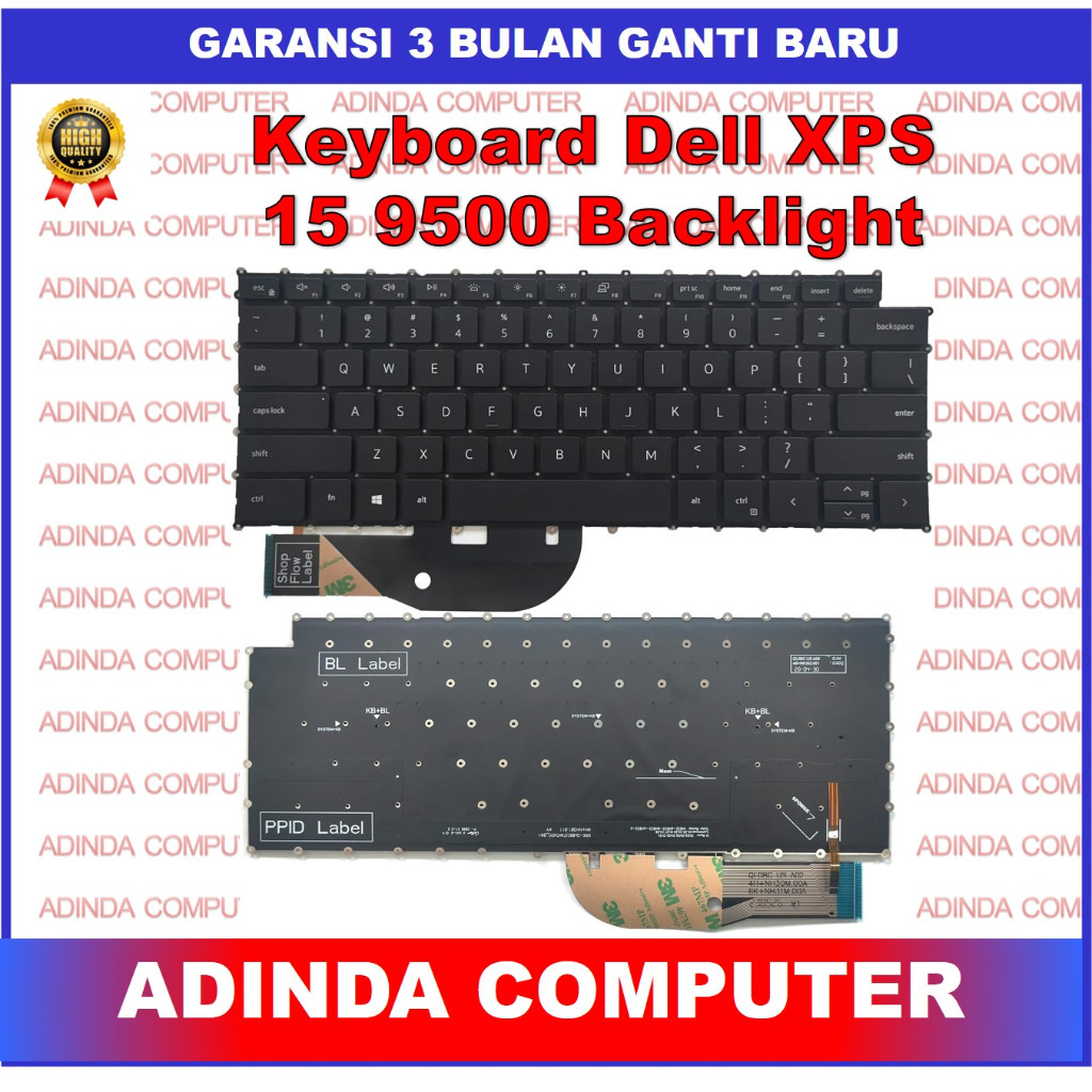 Jual Keyboard Dell XPS XPS 15 9500 9510 9520 17 9700 9710 9720 9730 ...