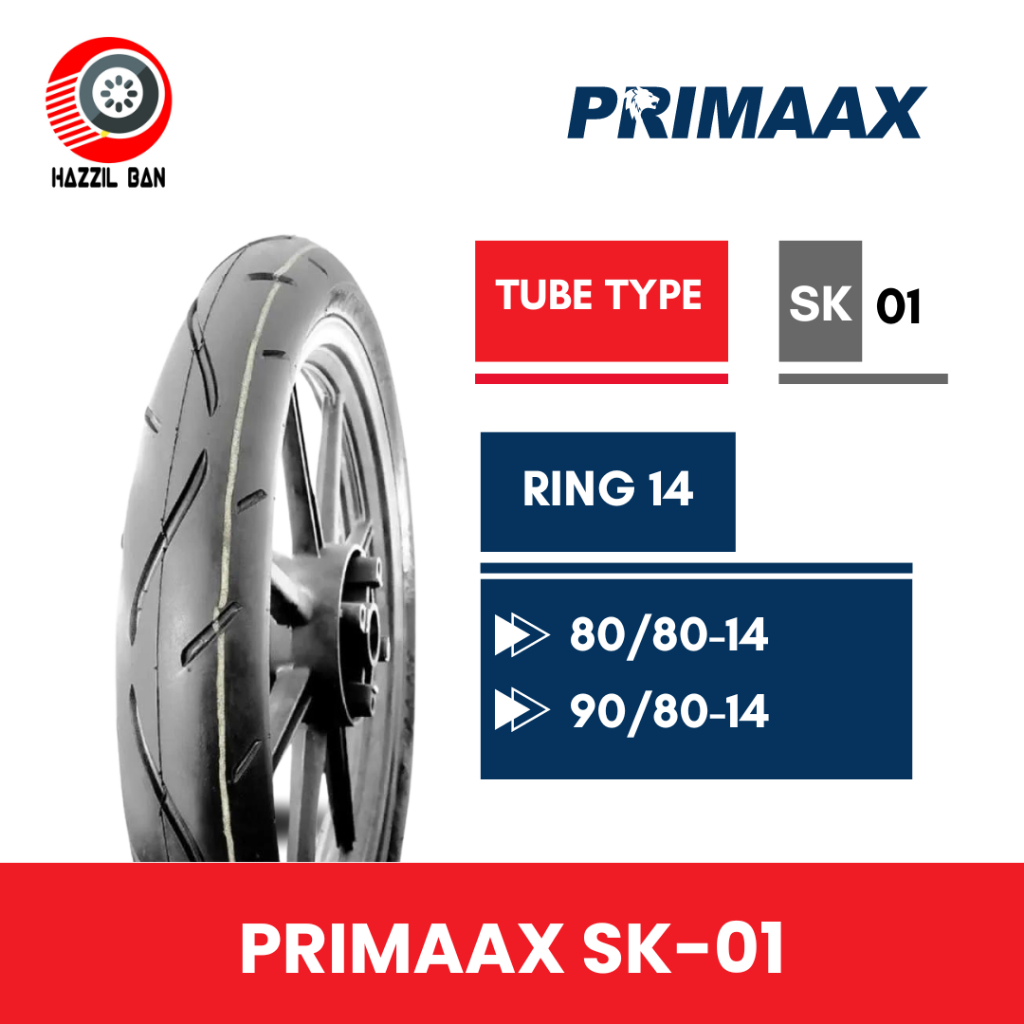 Jual Ban Primaax SK-01 Ring 14 ukuran (80/80 | 90/80) Tube Type | Shopee Indonesia