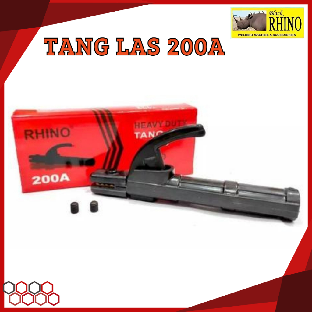 Jual Tang Las Rhino 200A Stang Las Travo Electrode Holder 200 Amper ORIGINAL | Shopee Indonesia