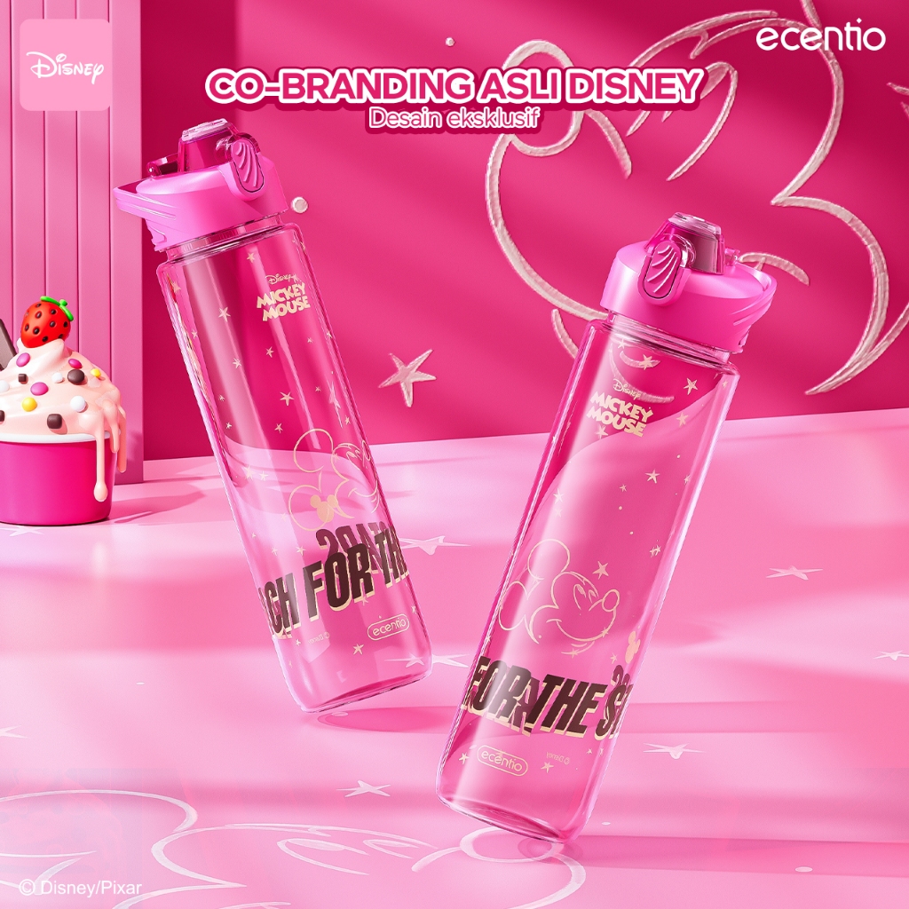 Jual ecentio botol minum Disney Micky 1000ml Portable Botol air Anak ...