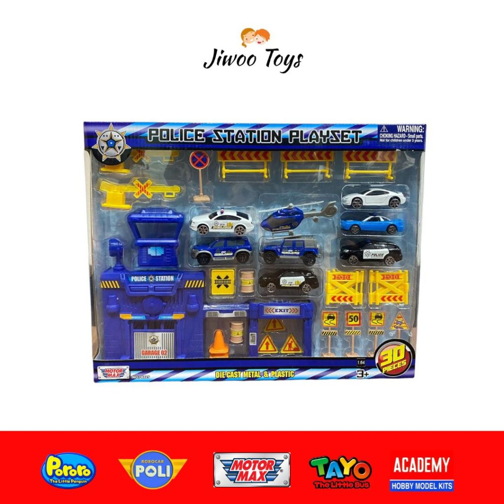 Jual Motormax 30 pc Police Car Station & Vehicle Playset MM78225 ...