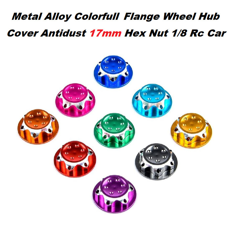 Jual Metal Alloy Colorfull Flange Flanged Wheel Hub Hex Nut Cover 7mm ...