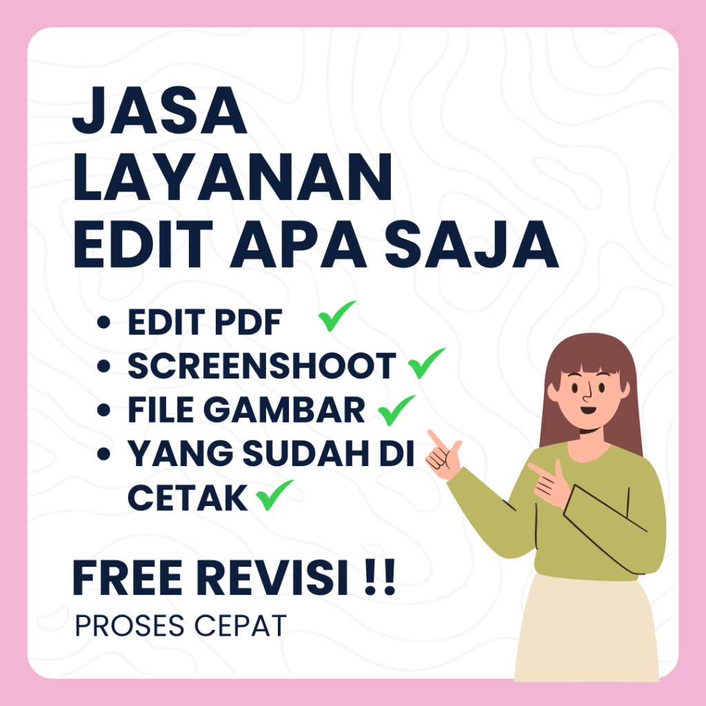 Jual Jasa Layanan Edit Apa Saja - File PDF/Dokumen | Gambar ...