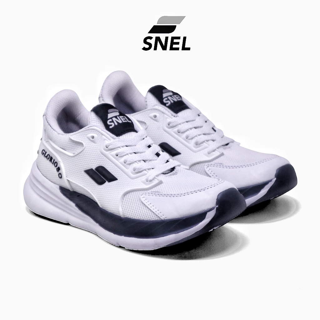 Jual Snel - Sepatu Pria Wanita Sneakers Running Putih Silver Olahraga ...