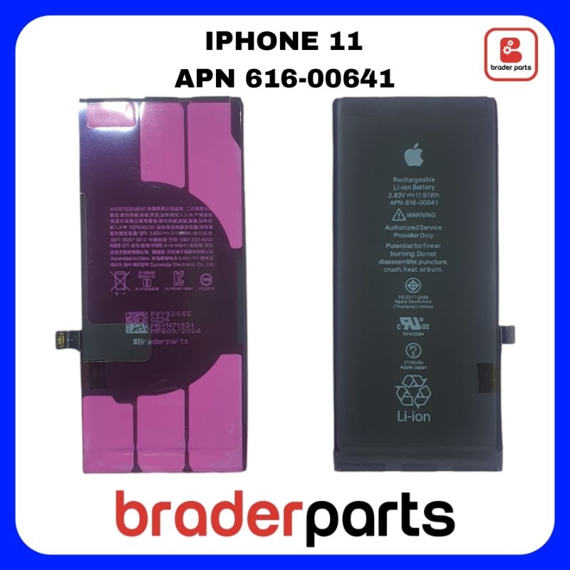 Jual battery batre batu i phone 11 apn 616-00641 | Shopee Indonesia