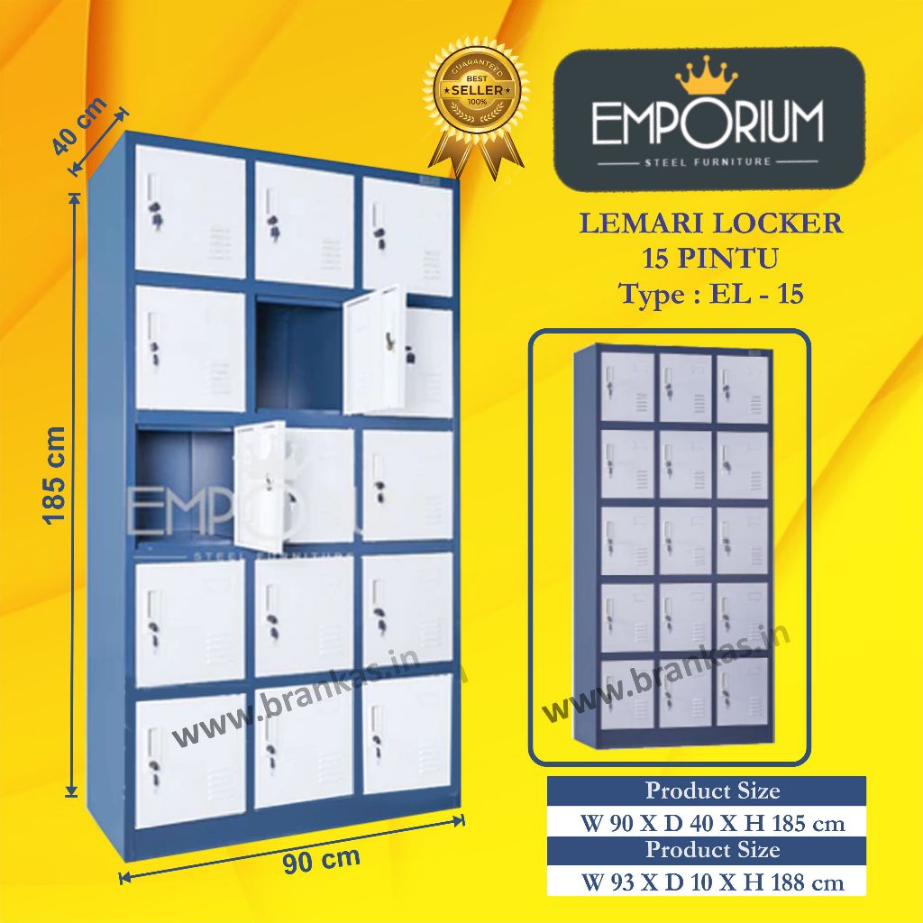 Jual Lemari Loker Emporium 15 pintu | Locker 15 pintu | Lemari besi EL ...