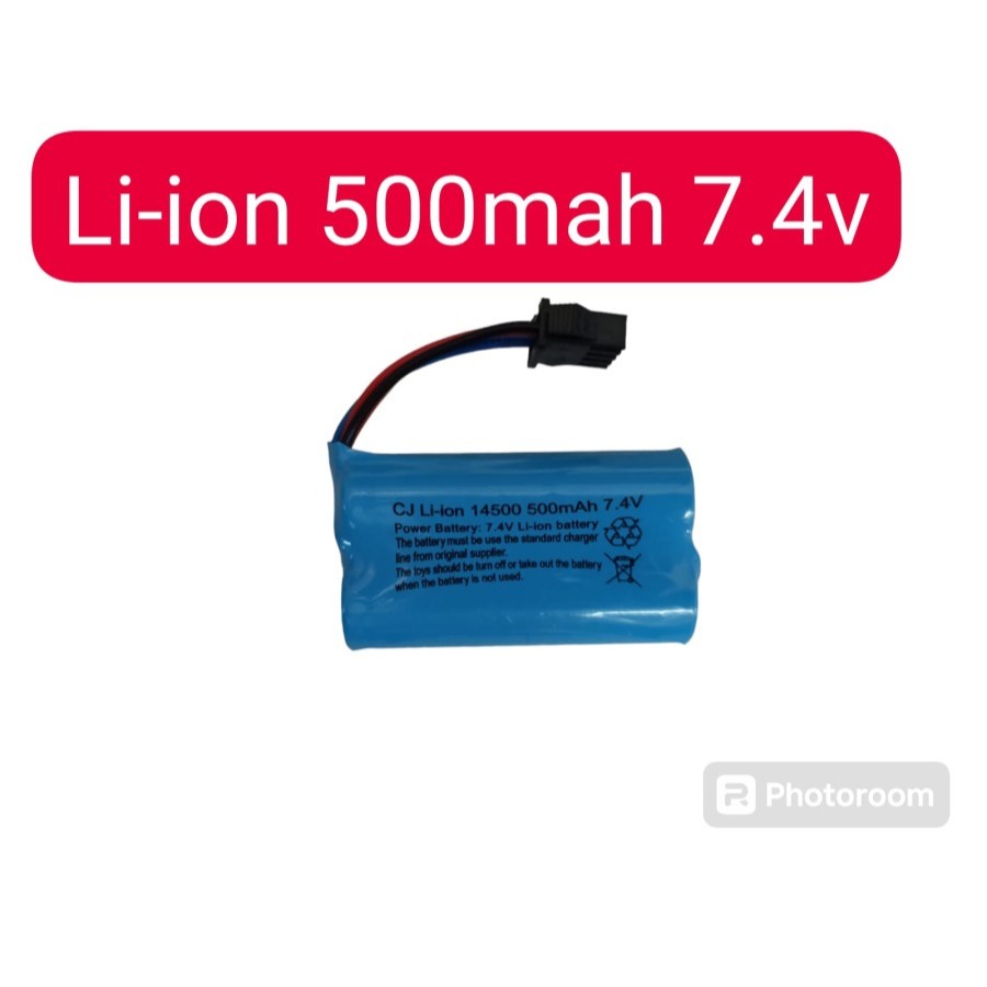 Jual Battery Li-ion 500mah 7.4v SM Plug 4 Pins | Shopee Indonesia