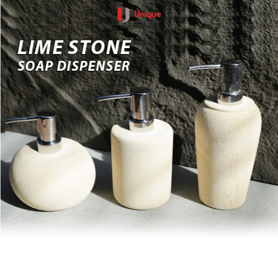 Jual Botol Sabun Natural Batu Alam / Lime Stone Dispenser Pump Batu ...