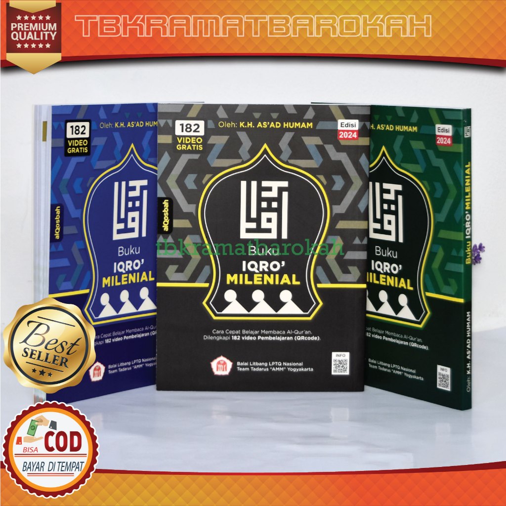 Jual Buku Iqro Qrcode Edisi Milenial 2024 Cara Cepat Belajar Membaca Al Quran Menggunakan ...