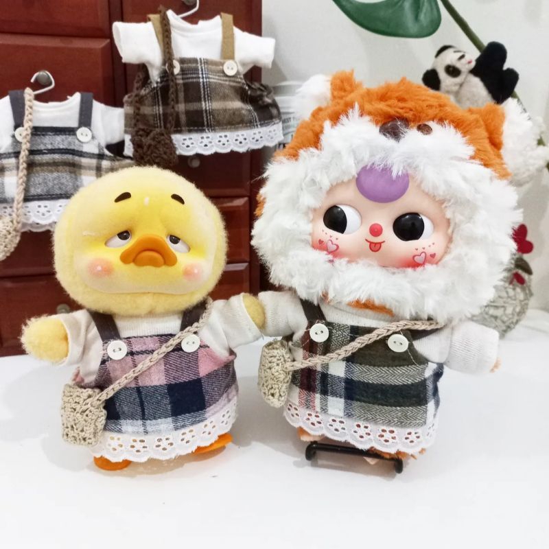 Jual Baju boneka Upset Duck / Baby three / bb3 outfit kotak flanel ...