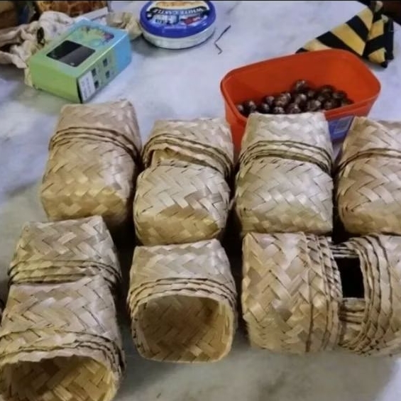 Jual Besek Bambu Natural 10x10x5 50 Pasang (100pcs) / Untuk Kemasan ...
