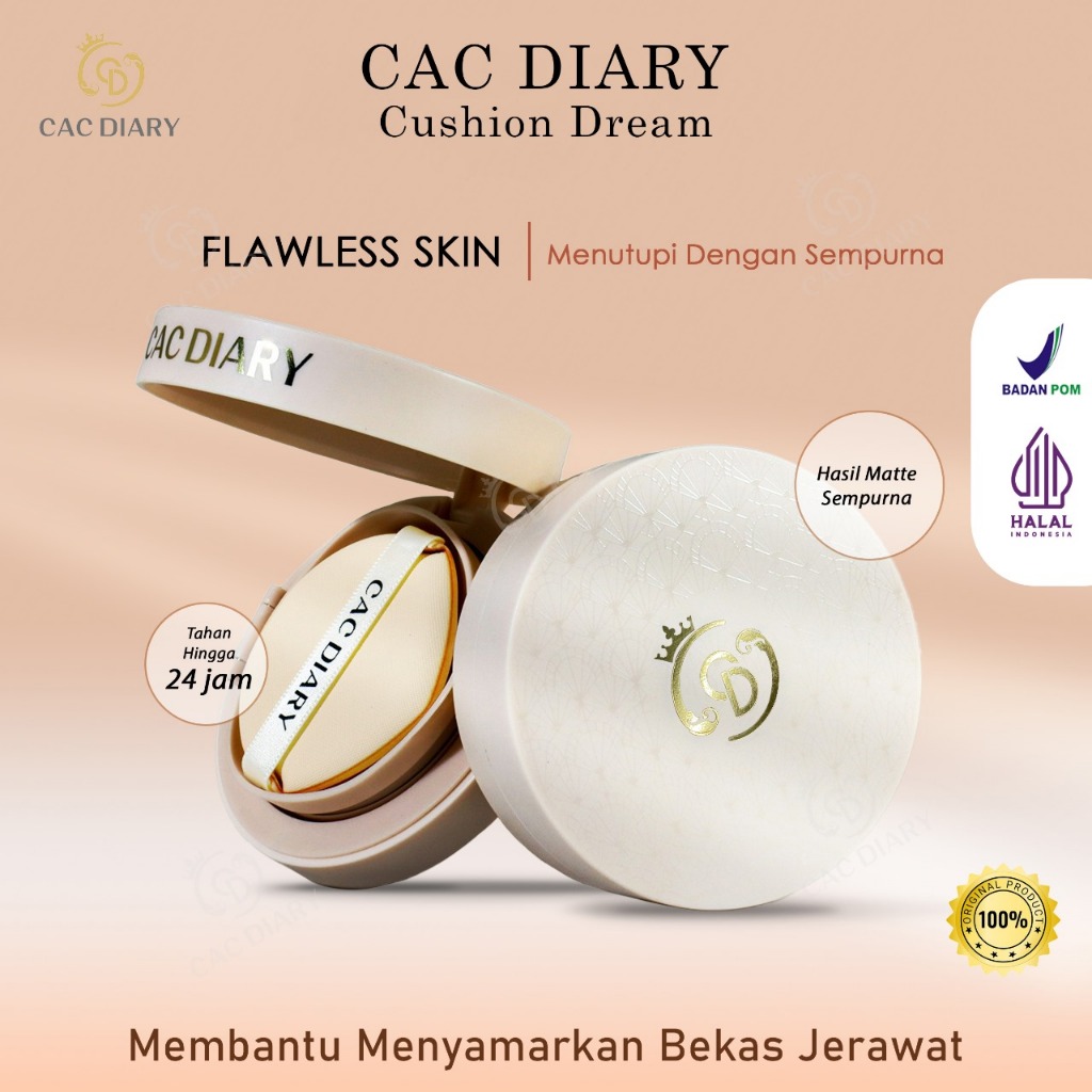 Jual CAC DIARY Cushion Cream – Kontrol Minyak, Perlindungan UV ...