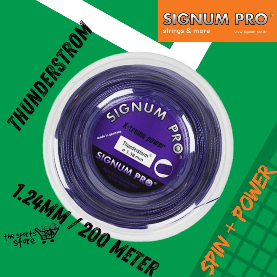 Jual Senar Tenis Signum Pro Thunderstrom (200m) | Shopee Indonesia