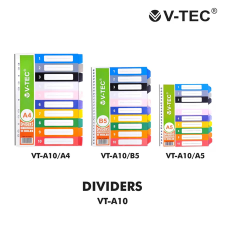 Jual V tec divider binder pembatas file loose leaf cardboard angka ...