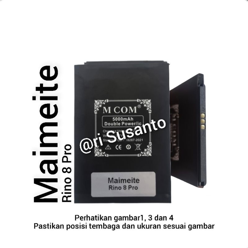 Jual Baterai MCOM for Maimeite Rino 8 Pro Double Power 5000mAh batere batre batrai battery ...