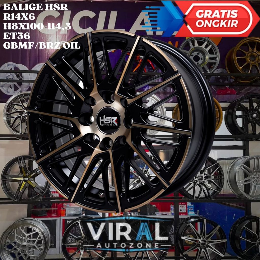Jual Velg Mobil Ring 14 HSR BALIGE R14 COCOK UNTUK AVANZA XENIA CALYA SIGRA | Shopee Indonesia