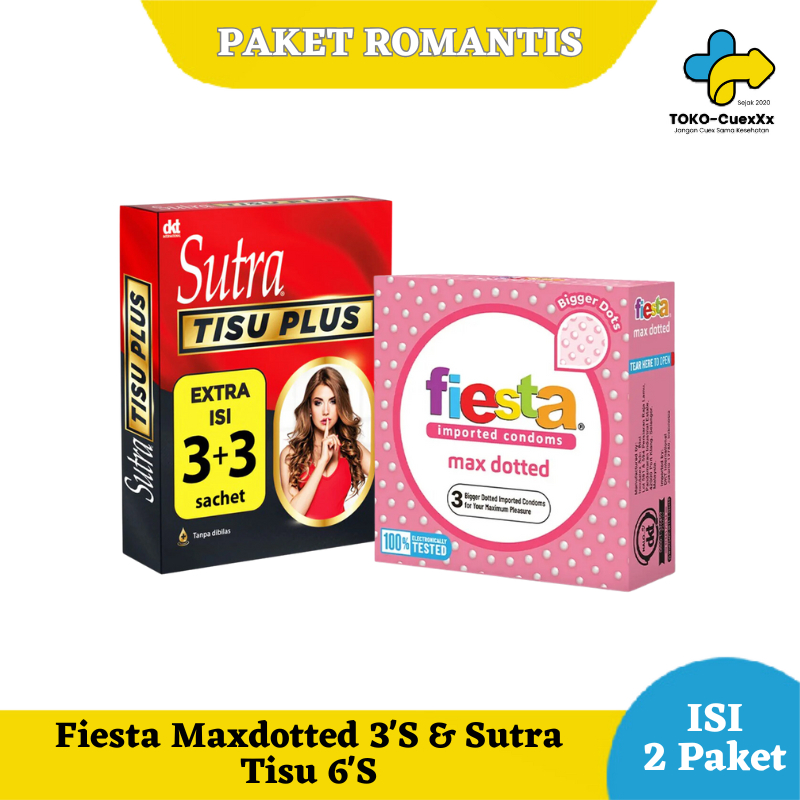 Jual Kondom Fiesta Max Dotted 3s & Sutra Tisu Plus Isi 6 Pcs Tissue ...