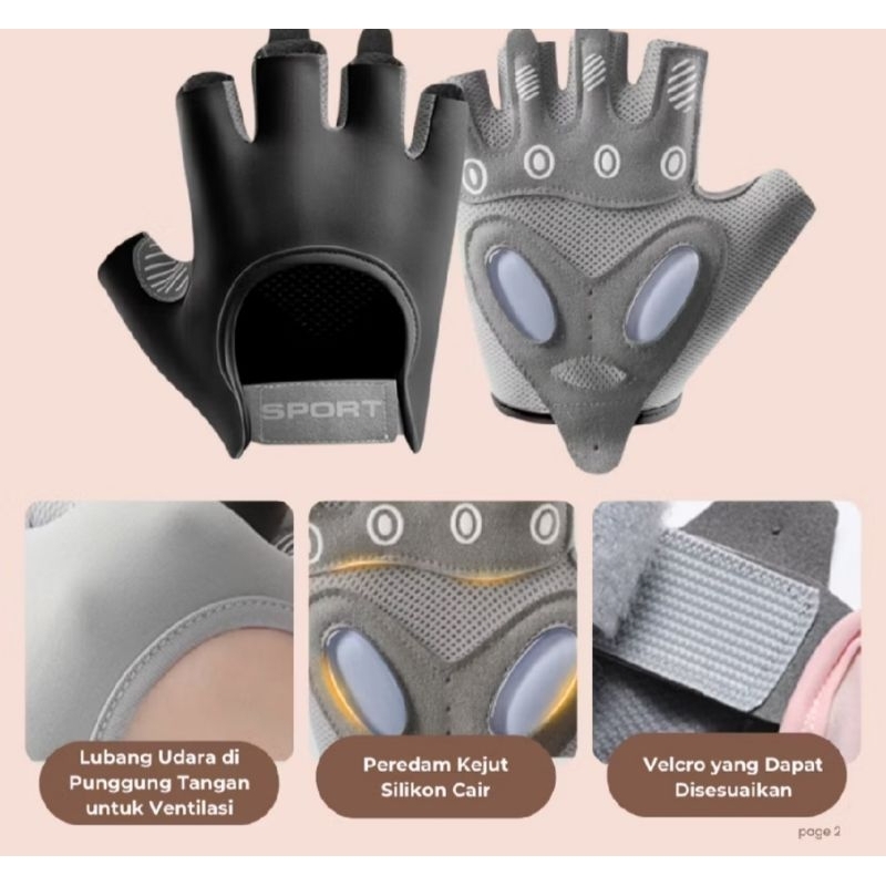 Jual professional glove woman sarung tangan wanita gym sport training sarung tangan sepeda woman ...