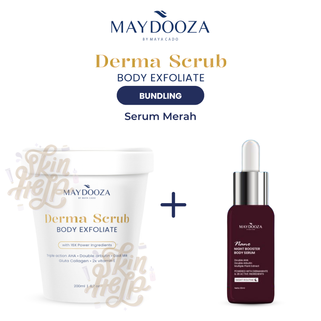 Jual SKINHELLO - MAYDOOZA (BUNDLING DERMA SCRUB + SERUM MERAH) DERMA ...