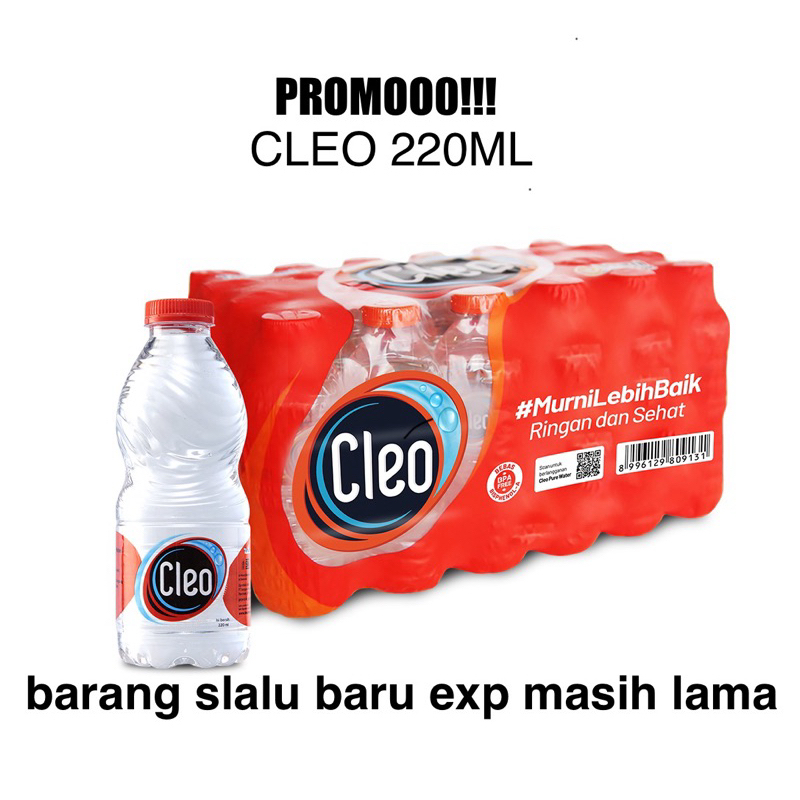 Jual Termurah Cleo botol mini 220ml / cleo smart botol mini isi 24 pcs ...
