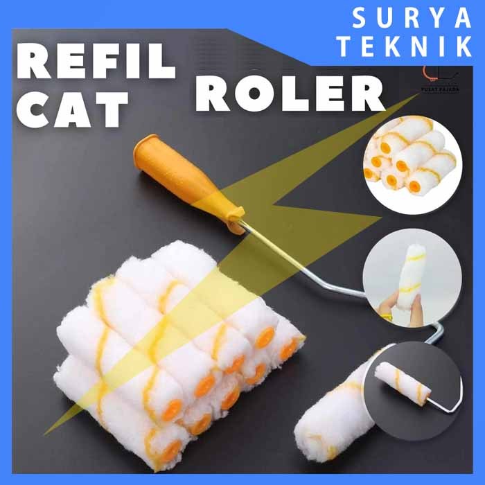 Jual Isi Bulu Kuas Roll 4" Inchi Refill Isi Ulang Paint Head Roller Cat ...