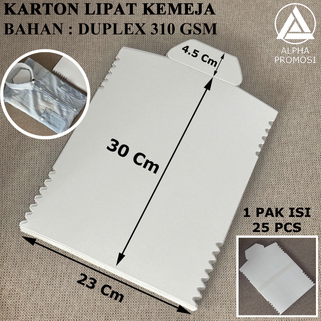 Jual [ ISI 25 Pcs ] Karton Lipat Kemeja TEBAL Laundry | Duplex 310 gsm ...