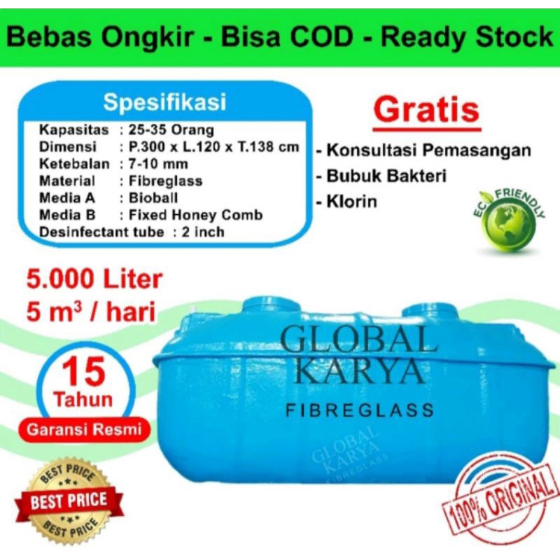 Jual Septictank Bio Filter 5000 Liter - Septic Tank Bio - Biotank ...