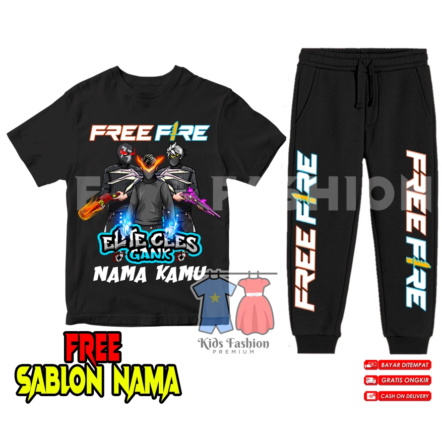 Jual SETELAN BAJU CELANA FREE FIRE KARAKTER TRIO ELITE SG 2JT SG OPM FF ...