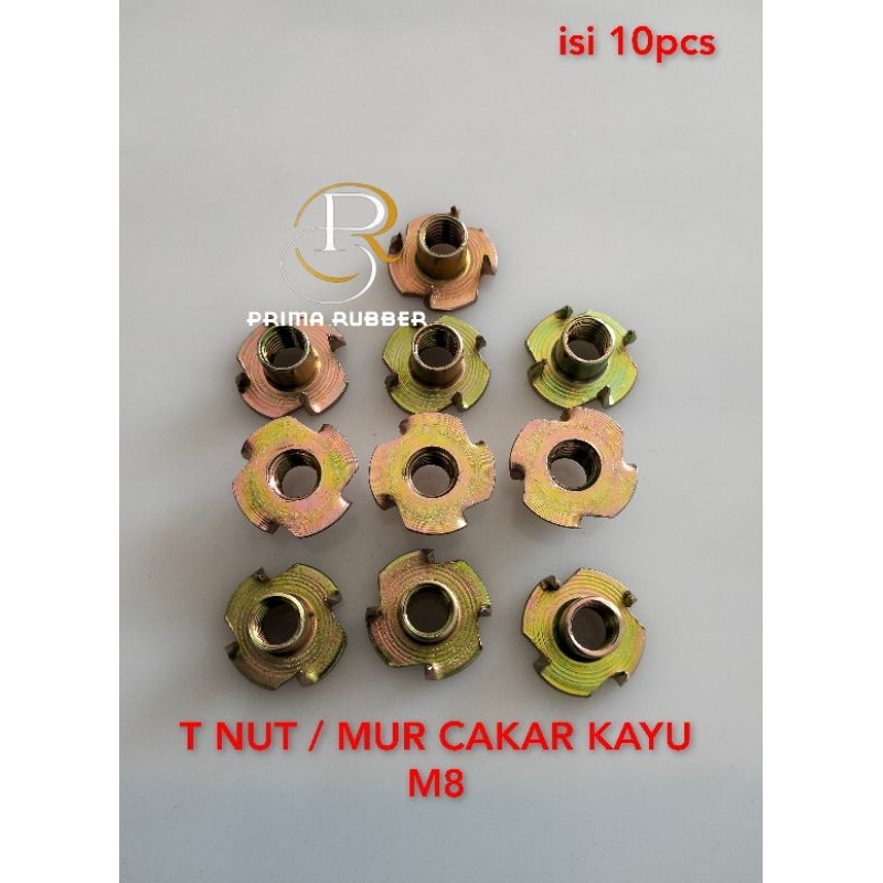 Jual 10pcs T NUT / MUR CAKAR KAYU UKURAN M8 || ISI 10pcs | Shopee Indonesia