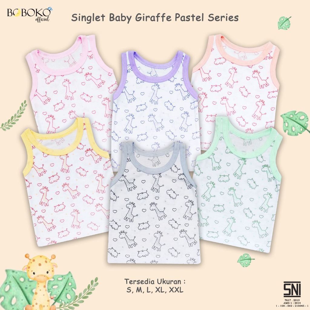 Jual Singlet Bayi dan Anak Baby Giraffe Pastel Series 0 - 5 Tahun ...