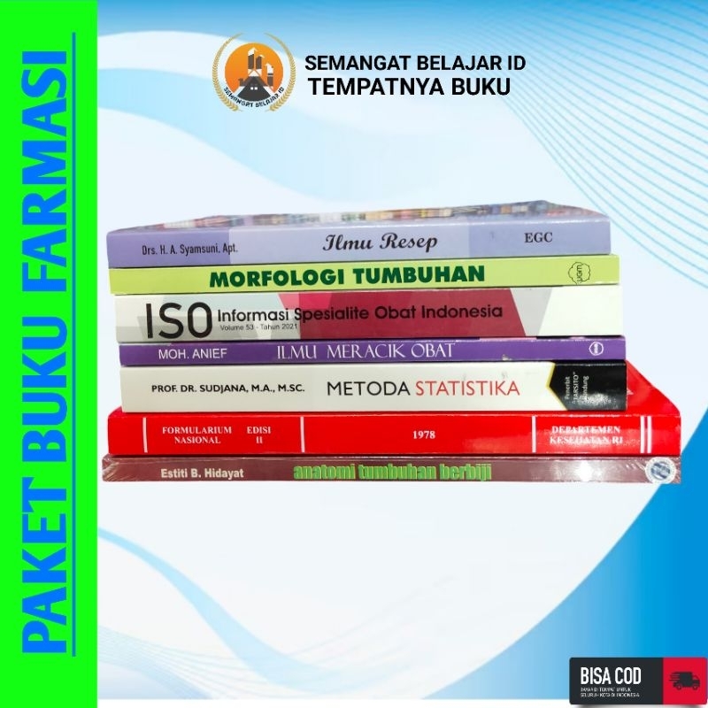Jual PAKET BUKU FARMASI LENGKAP - BUKU FORNAS , MORFOLOGI TUMBUHAN, ISO 53, IMLU MERACIK OBAT ...