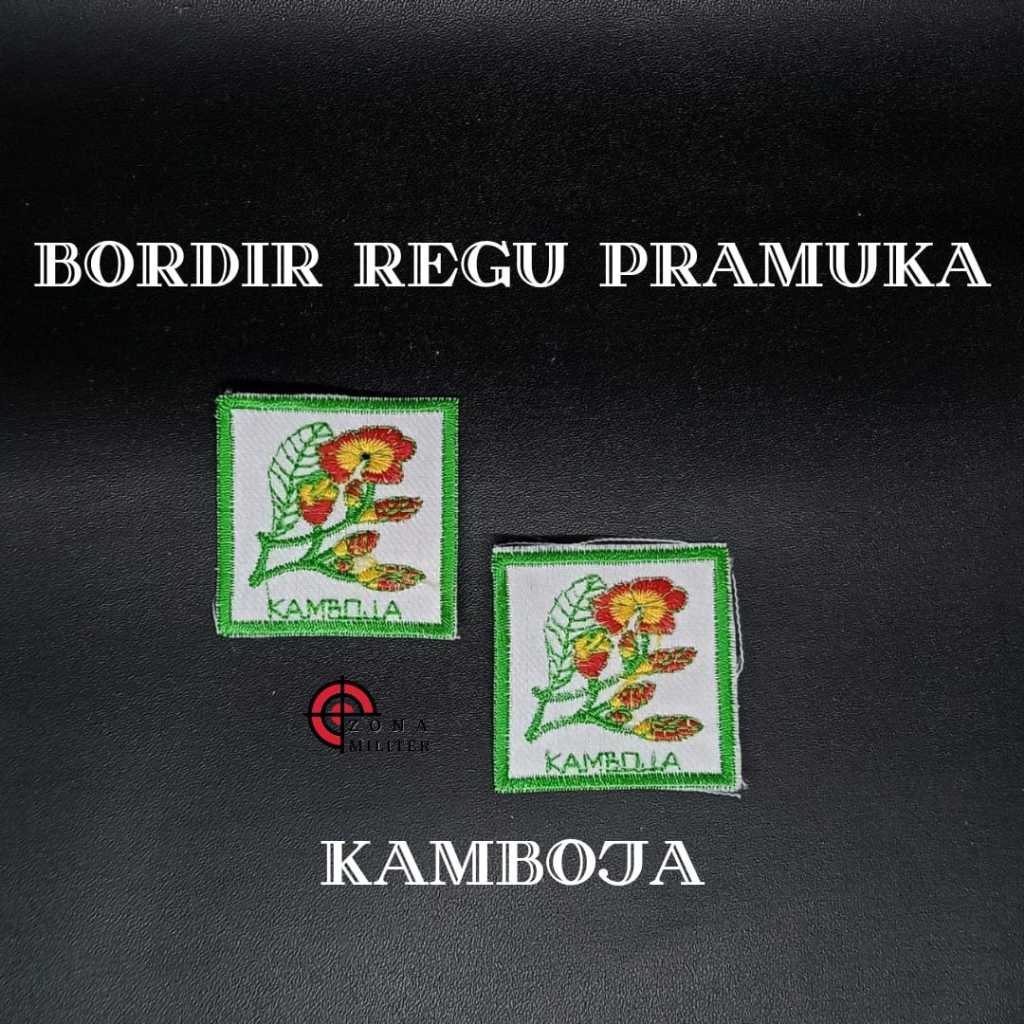 Jual Tanda regu pramuka putri regu bunga// tanda regu putri Bordir ...
