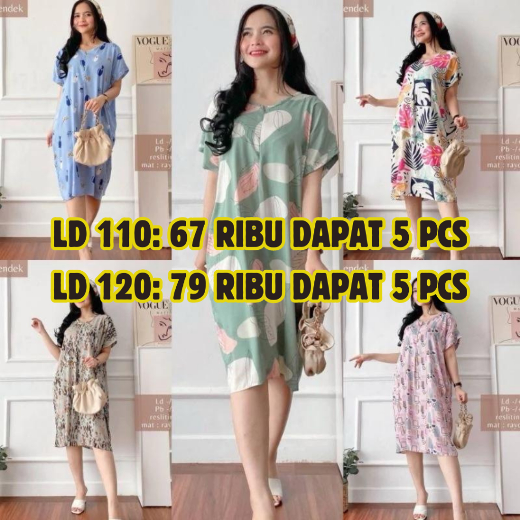 Jual PAKET 5 PCS DASTER MURAH / DASTER RANDOM / DASTER WANITA / DASTER ...