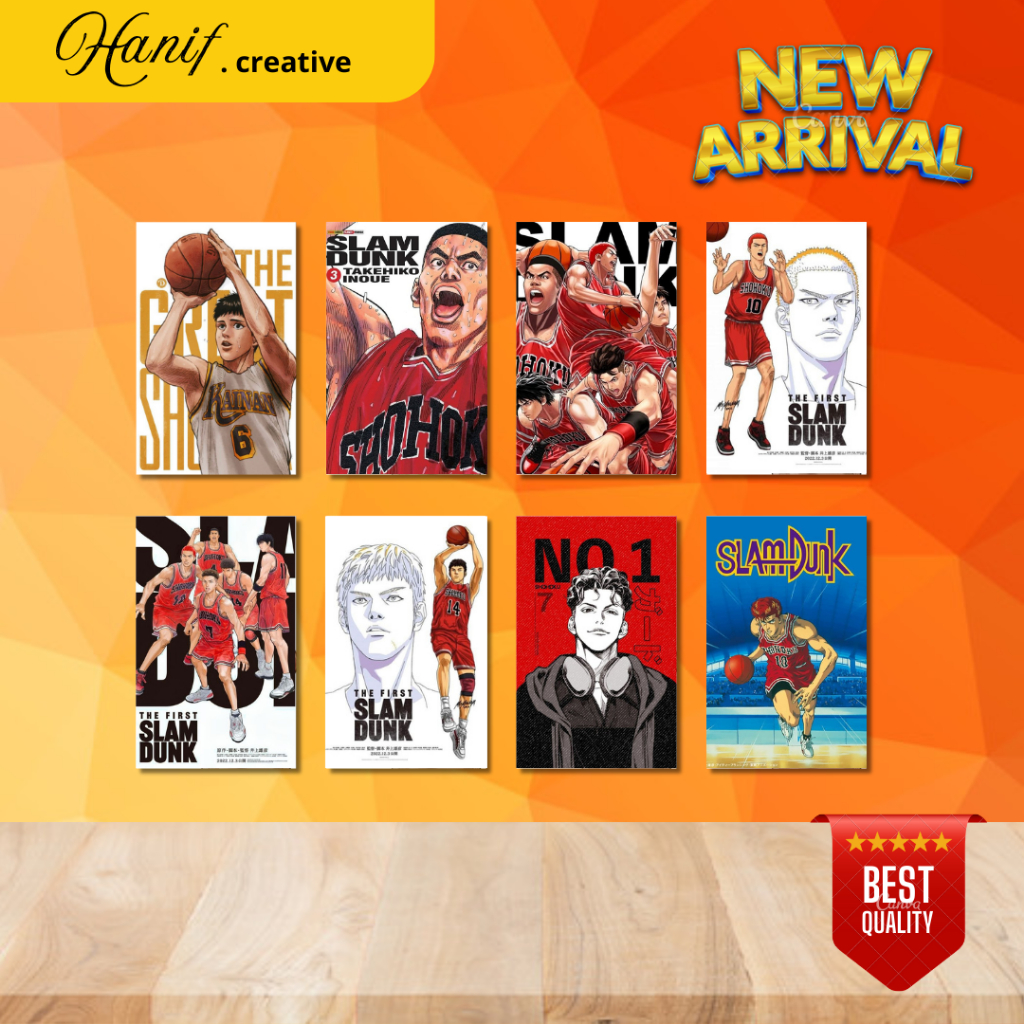 Jual Hiasan dinding Poster Kayu MDF - POSTER SLAMDUNK | Shopee Indonesia