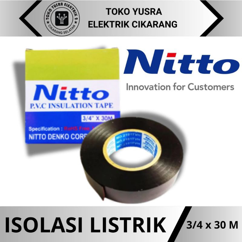 Jual Nitto Solasi listrik solatip kabel isolasi listrik hitam lakban ...