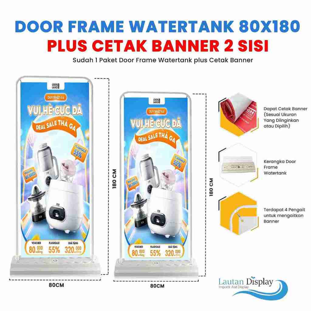 Jual Cetak Door Frame Banner 80x180 cm Custom Desain - Paket DoorFrame ...