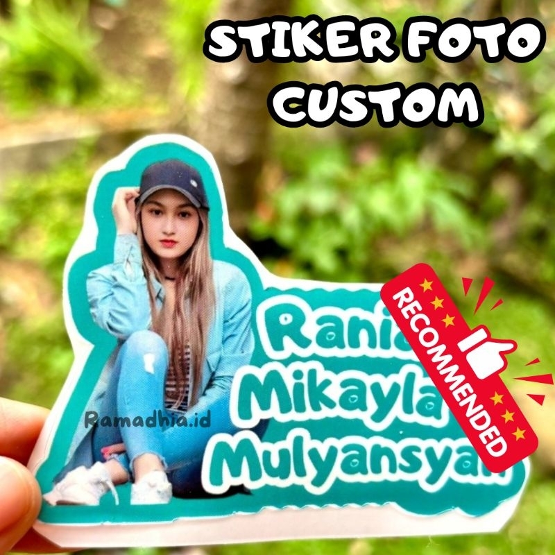Jual STIKER FOTO DAN TULISAN NAMA CUSTOM WATERPROOF | Shopee Indonesia