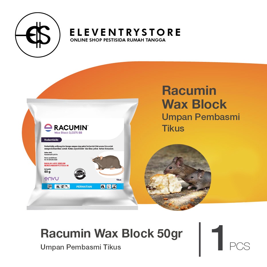 Jual Racumin Wax Block 50 Gram - Racun Tikus - Umpan Tikus | Shopee ...
