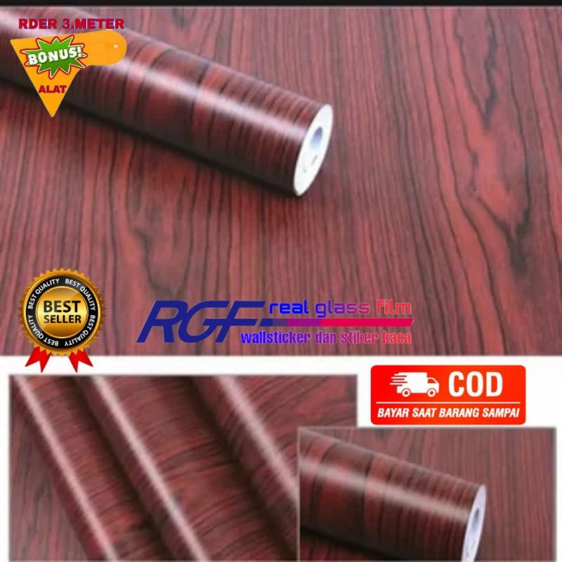 Jual HPL STIKER MOTIF SERAT KAYU JATI/HPL STIKER DINDING/HPL STIKER ...