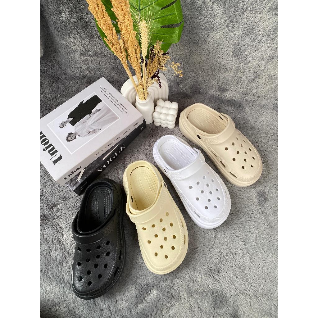 Jual Sandal Crocs Baim Wanita Polos Slip On Anti Air Sandal Kodok ...