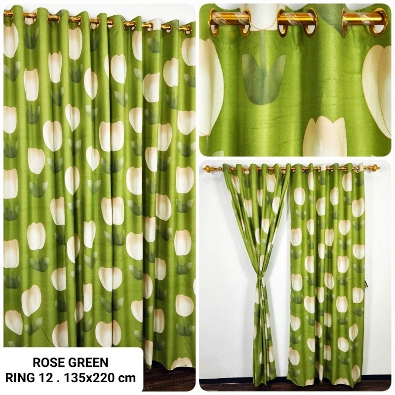 Jual BISA COD GORDEN ROSE GREEN WARANA HIJAU MINIMALIS MOTIF BUNGA ...