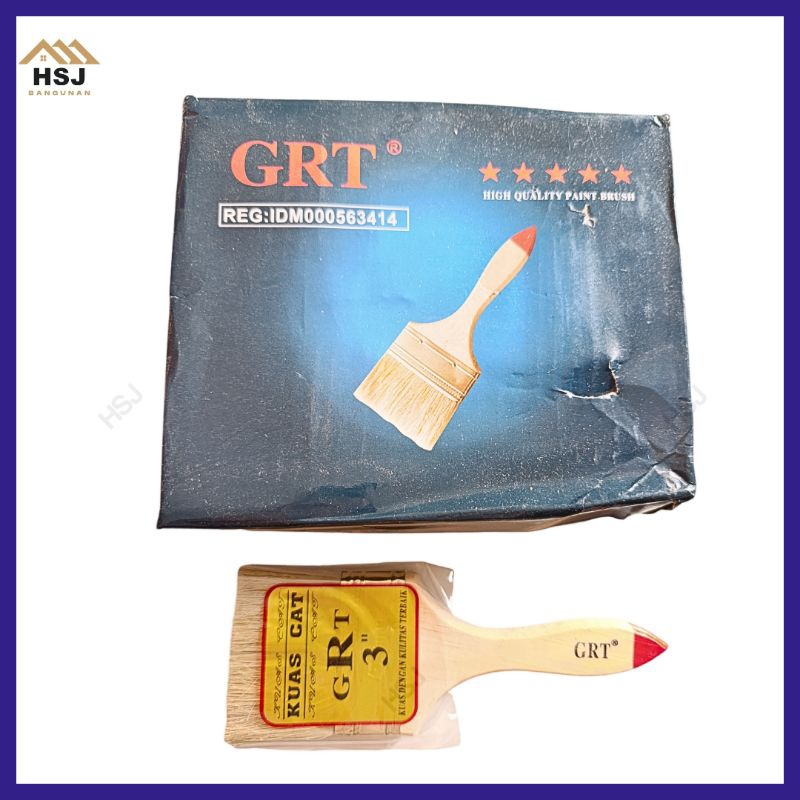 Jual Kuas Cat Kayu Besi Tembok 3 Inch GRT Kuas Termurah 3" GRT | Shopee ...