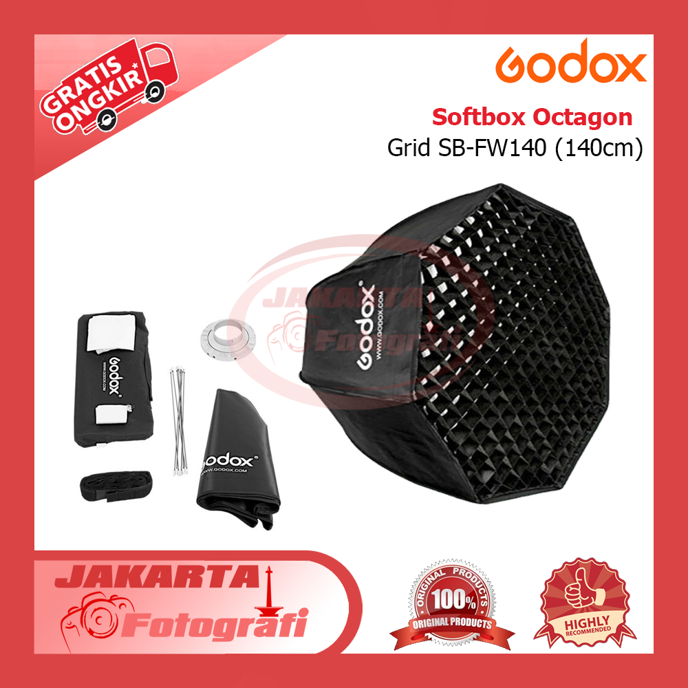 Jual Godox Softbox Octagon with Grid SB-FW140 (140cm) | Shopee Indonesia