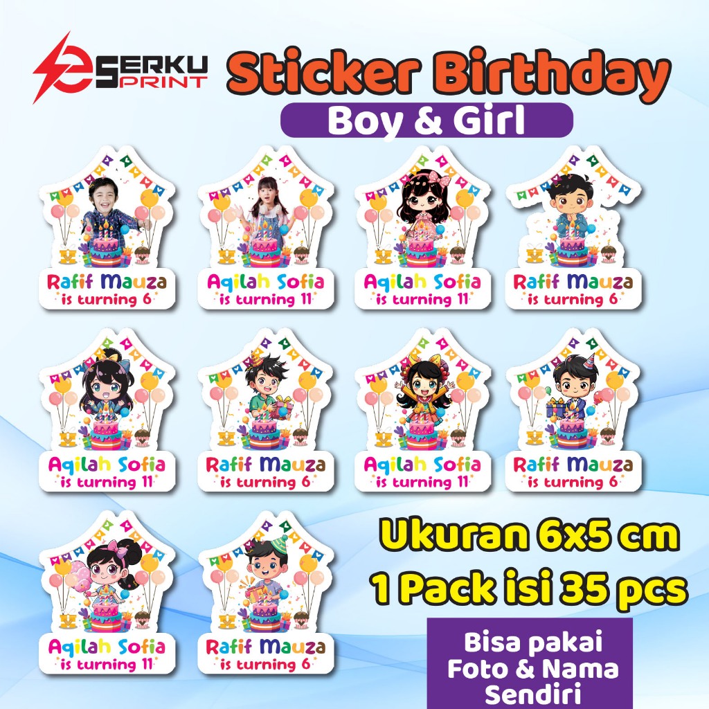 Jual Sticker Ulang Tahun Anak Sticker Bento Birthday Sticker Anak ...