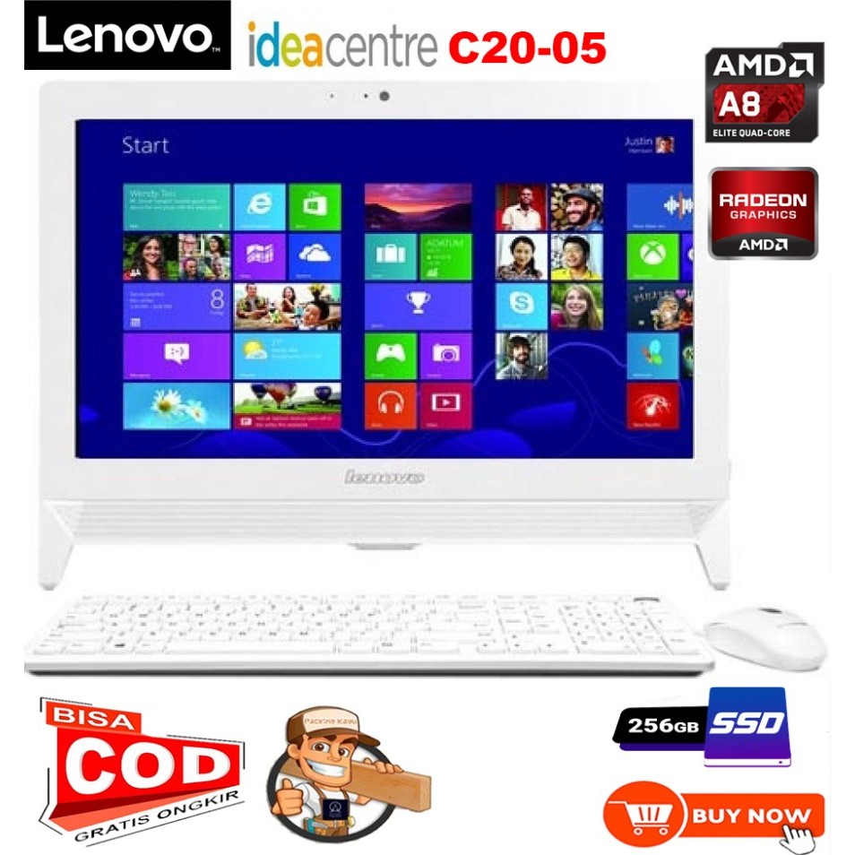 Jual PC AIO / PC All In One Lenovo C20 A8 Gen6 | Radeon R5 | 8GB / SSD ...
