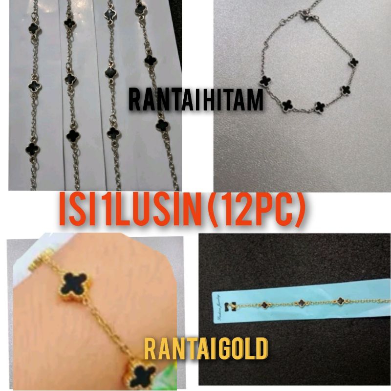 Jual Gelang Clover/Gelang rantai bunga isi 1Lusin (12PC) | Shopee Indonesia