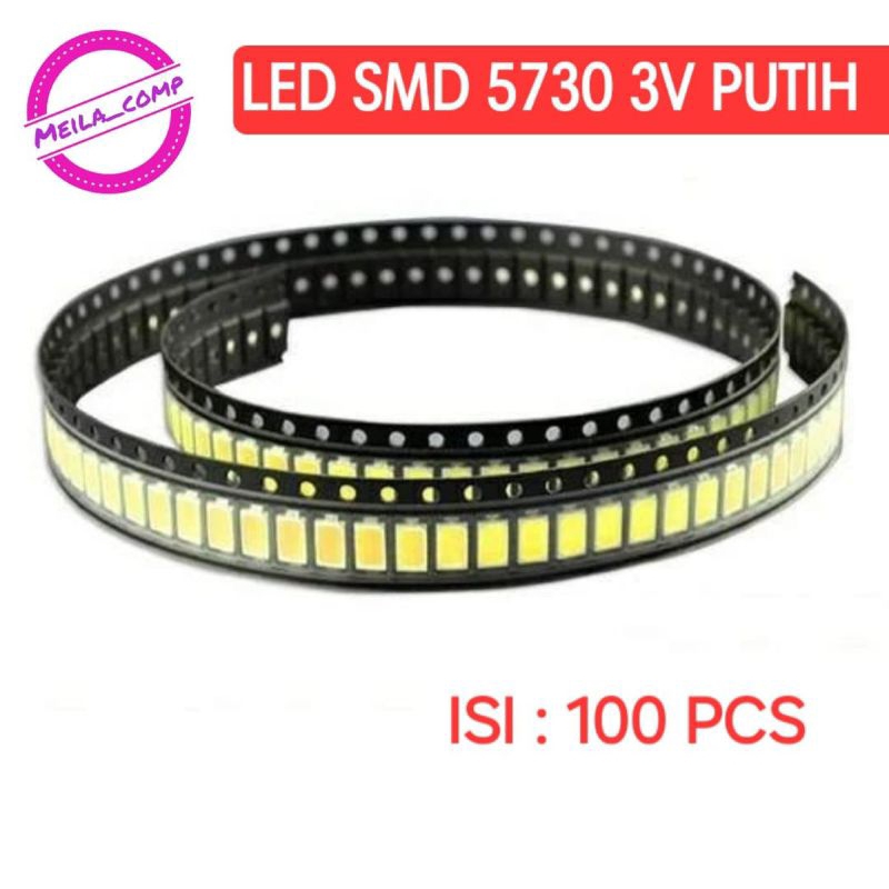 Jual 100pcs LED smd 5730 1 watt Putih | Shopee Indonesia