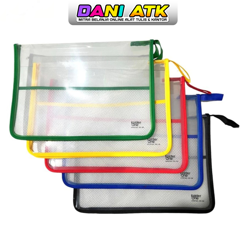 Jual Map Plastik Resleting F4 (Folderone) Zipper File Folio / Zipper ...