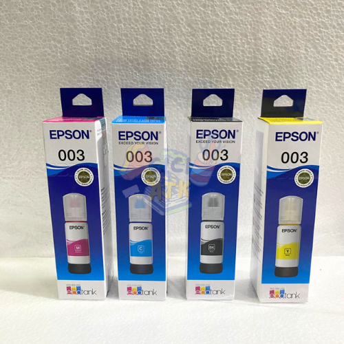 Jual TINTA PRINTER EPSON 003 ORIGINAL 100% | 4 WARNA (BLACK/CYAN/MAGENTA/YELLOW) | Shopee Indonesia